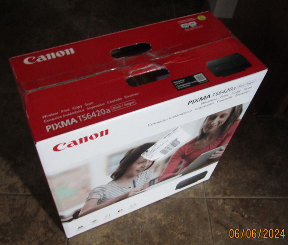 4 NEW inks Included Canon PIXMA TS6420a Wireless Inkjet Multifunction ...