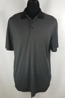 NordicTrack Mens Large NT Dri Short Sleeve Soft Striped Black White ...