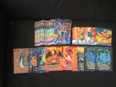 POKEMON TOPPS 1999 FIRST MOVIE SET OF 72 CARDS (BLUE TOPPS LOGO BACK ...