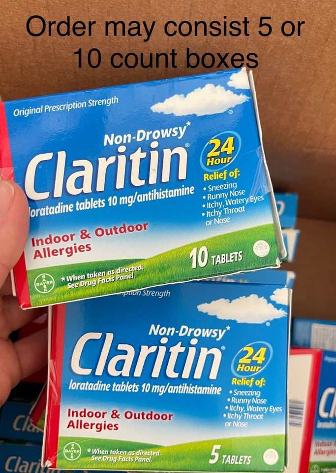 Claritin 24-Hour Allergy Treatment Loratadin10mg 2PK x 20 Tablets Exp ...