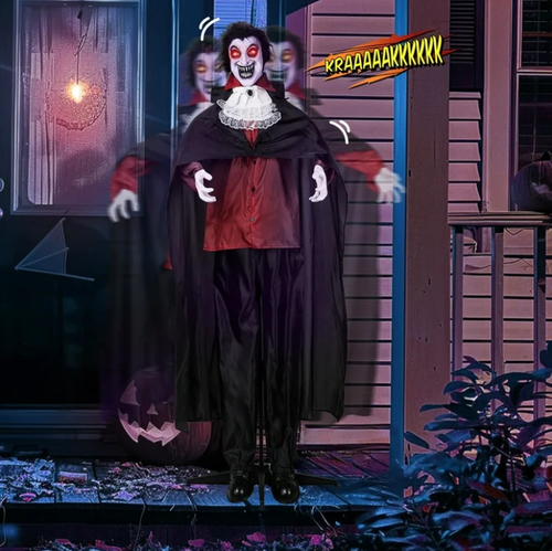 1 PCS Halloween Vampire 6 FT Manual Head Voice Control Standing Decoration | eBay
