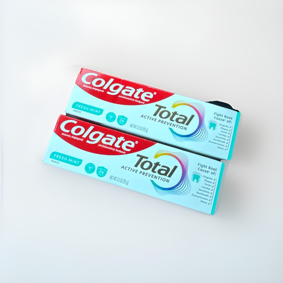 Colgate Total Active Protection Fresh Mint Stripe Gel Toothpaste 3.3Oz ...