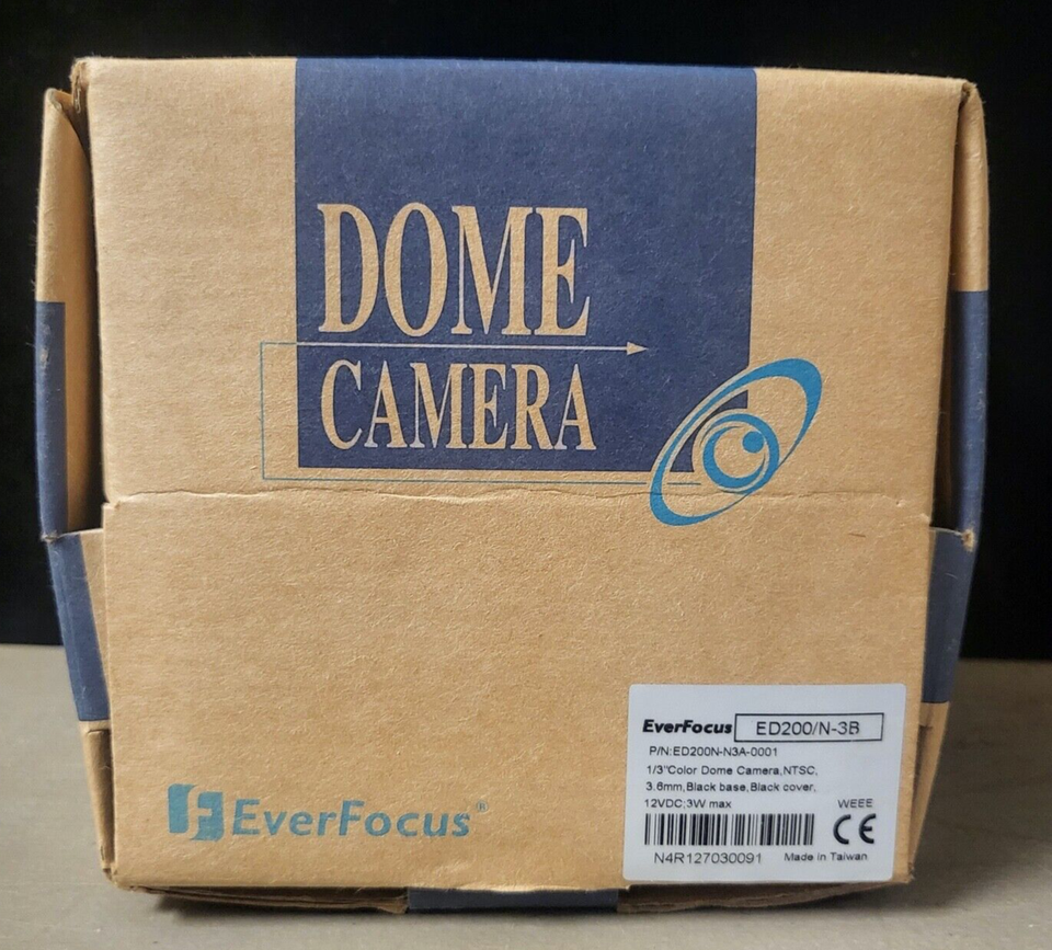 EverFocus ED200 NTSC 1/3-Inch CCD Color Dome Security Camera w/ 3.6mm f ...