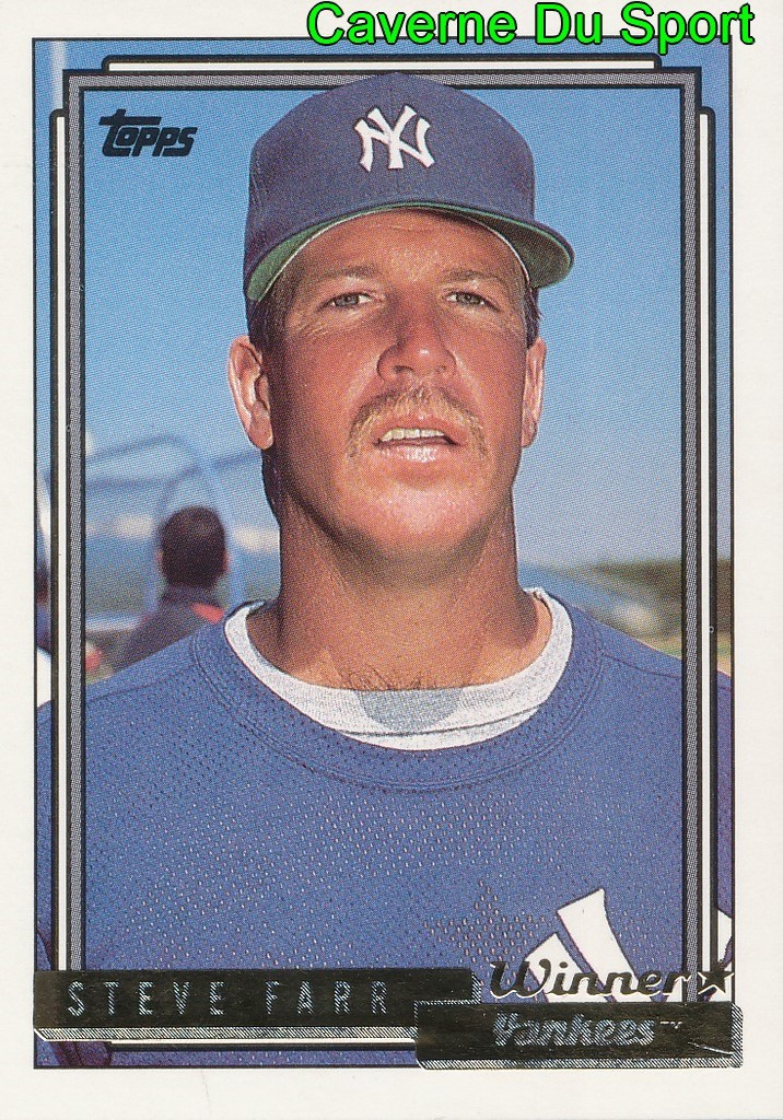 046 STEVE FARR YANKEES TOPPS GOLD WINNER BASEBALL CARD 1992 | eBay