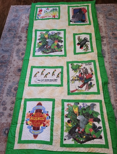 Large Colorful Parrot Quilt Handmade by Local Quilters | eBay