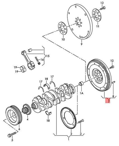 Genuine AUDI VW SKODA SEAT A1 A3 Cabriolet Flywheel 06K105266E | eBay