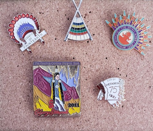 Lot of 5 First Nations, Indigenous, Native American pins: teepee ...