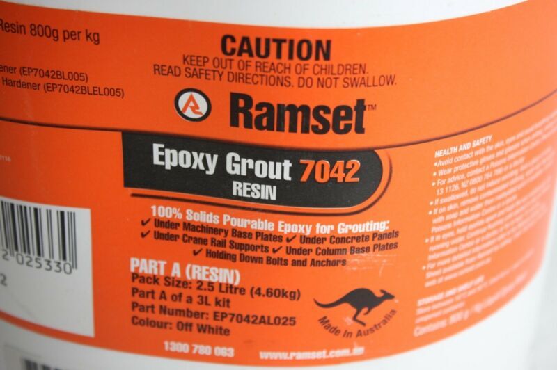 Ramset Epoxy Grout 7042 Resin - Part A 2.5L - Off White - NEW!! | eBay