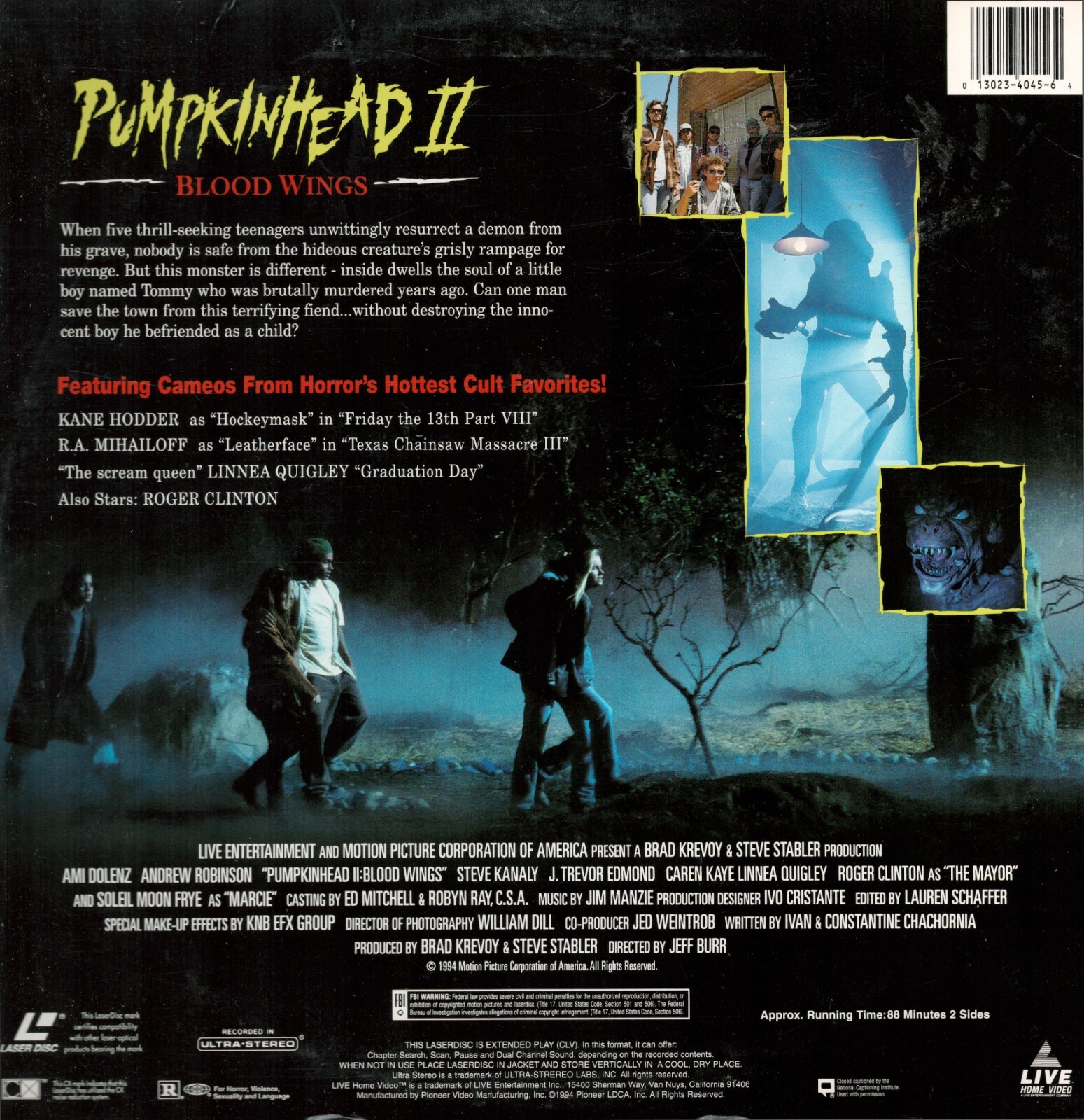 Pumpkinhead II: Blood Wings (Laserdisc, 1994) for sale online | eBay