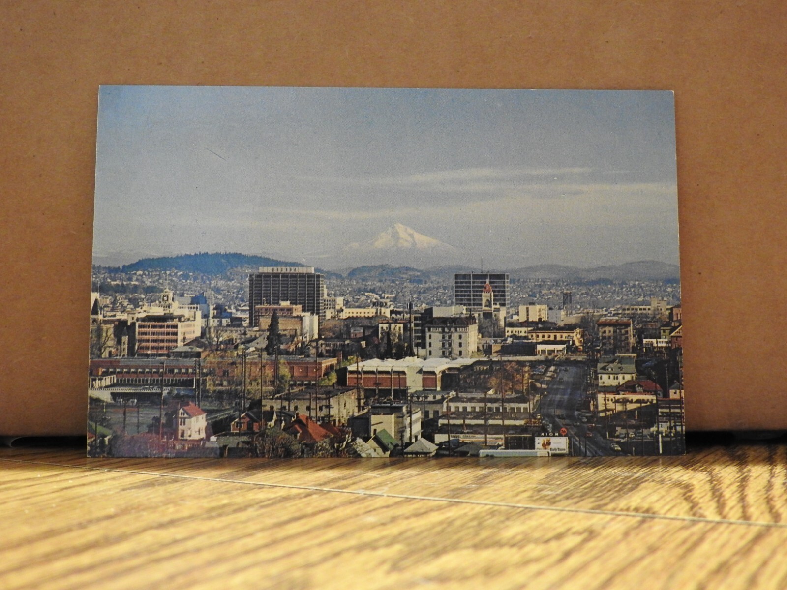 View of Portland, Oregon and Mt Hood VTG Lithograph Postcard | eBay