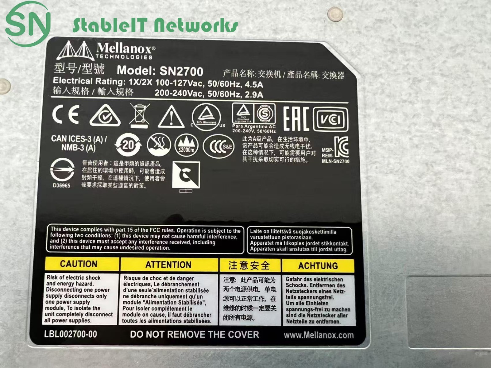 Mellanox Spectrum SN2700 32-Port 100GbE Open Ethernet Switch MSN2700 ...