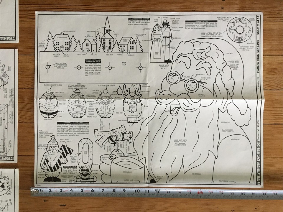 Woodworking Craft Pattern LOT OF 16 Winfield Collection Christmas ...