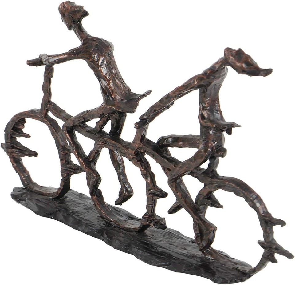 Tandem Sculpture Bicycle Built For Two Figurine Statue Cycling Pair Joy ...