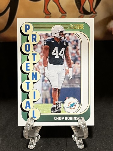 2024 Panini Score Chop Robinson RC #9 Gold Protential Miami Dolphins | eBay