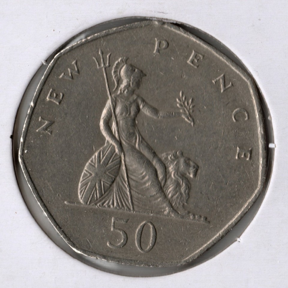 Coin Great Britain 50 New Pence 1980 KM913, Elizabeth II | eBay