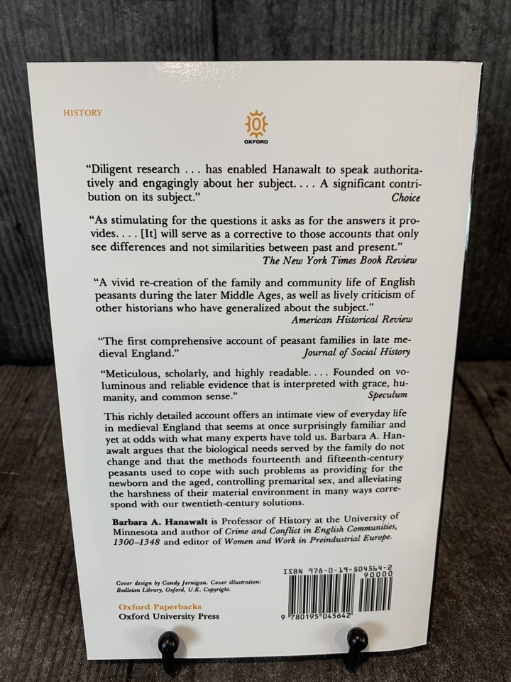 The Ties That Bound: Peasant Families in Medieval England by Hanawalt ...