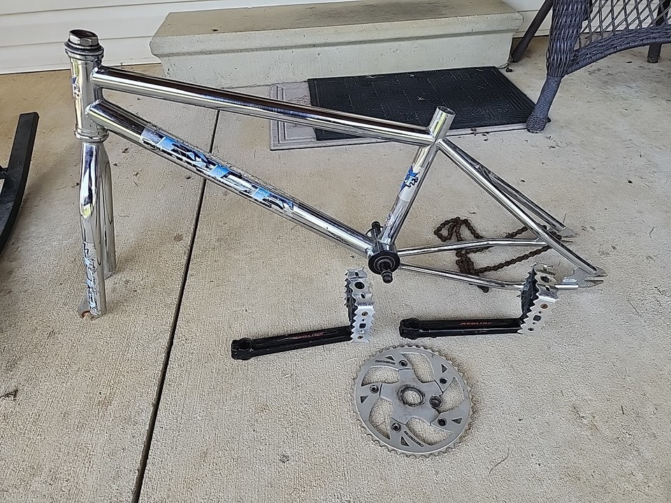 1993 Elf Bmx Frame/Fork Old School Chrome/read Description | eBay