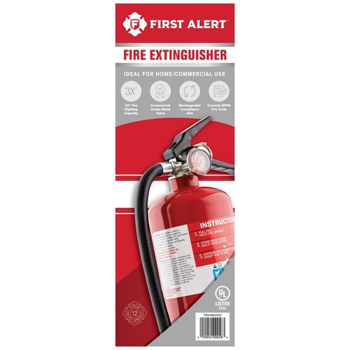 First Alert PRO5 Fire Extinguisher Rechargeable 10 lbs Heavy Duty UL 3 ...