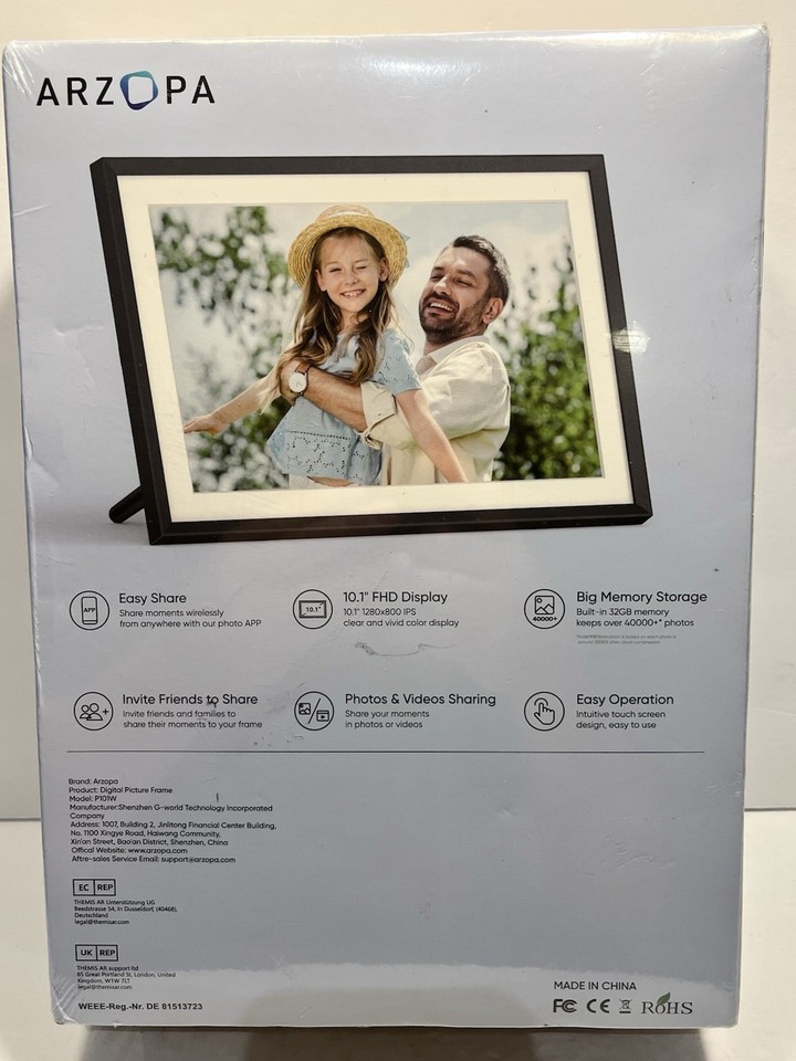 Arzopa 10.1 Inch WiFi Digital Picture Frame | eBay