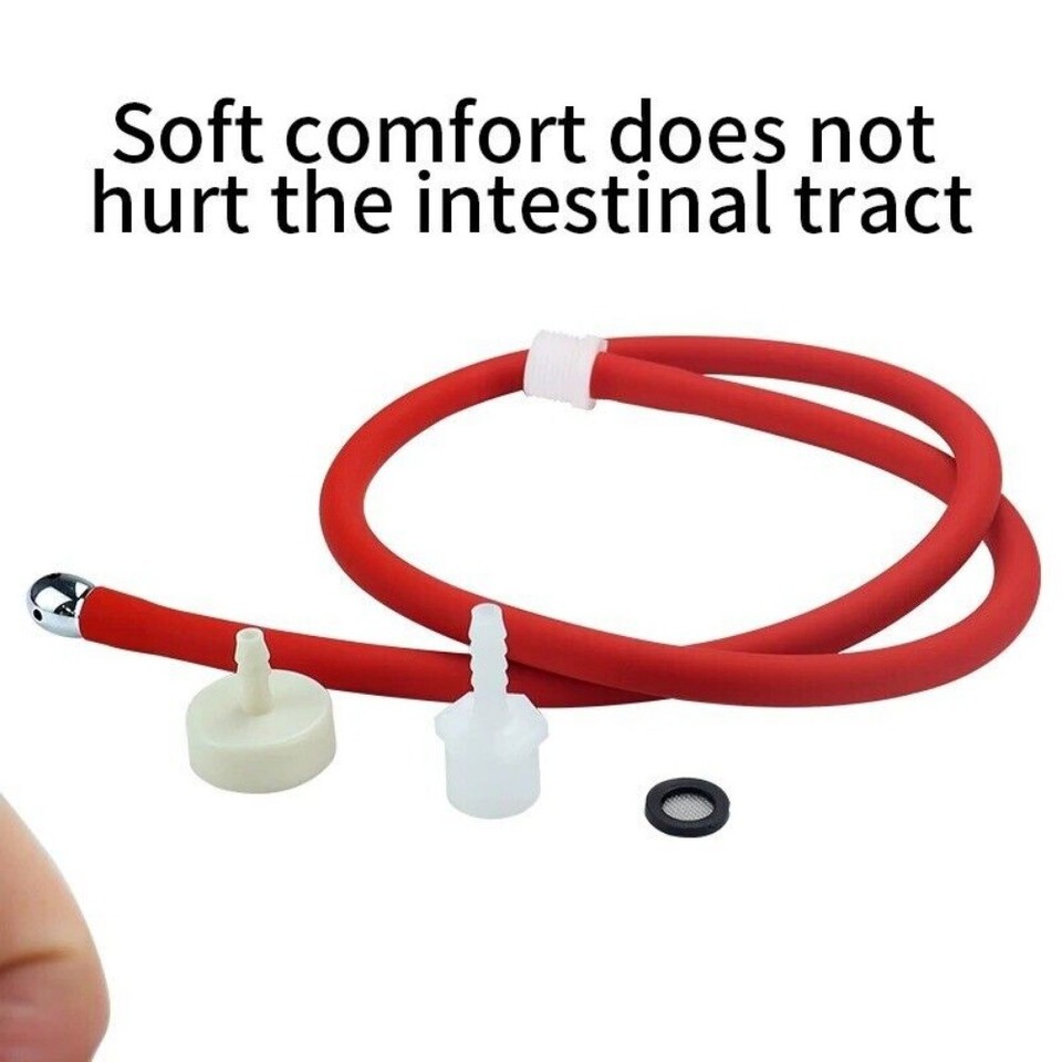 Enema System Vaginal Anal Shower Cleaner Tube Wash Silicone Colon ...