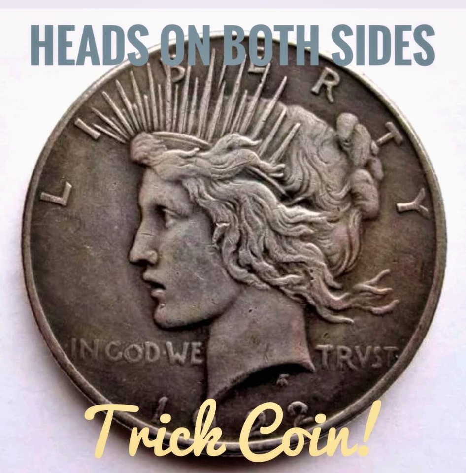 Two-Sided Trick Coin - 1922 Liberty Dollar - Two Face - Double Headed ...