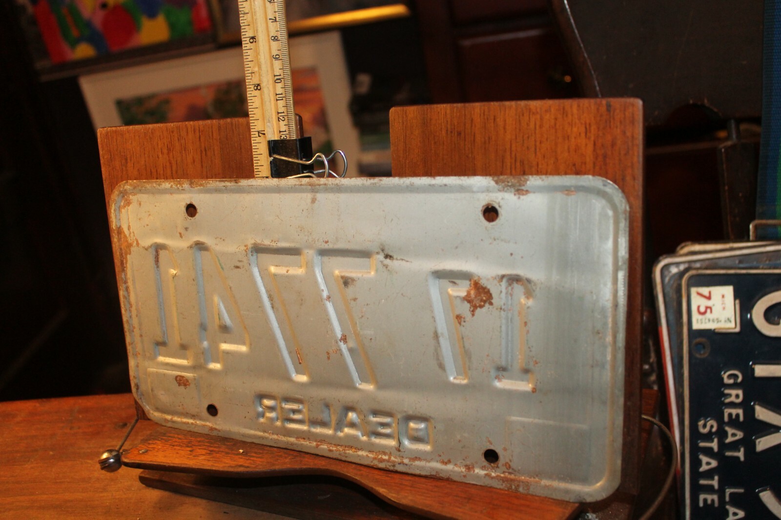 1990 Ohio License Plate Dealer 17 7741 DENTED ROUGH | eBay