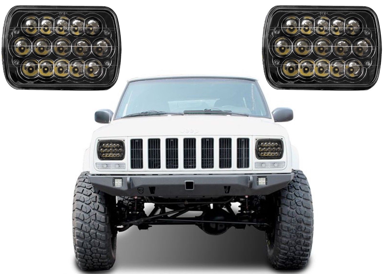 7X6 5X7" SEALED BEAM LED HEADLIGHT PAIR for PICKUP TRUCK D21 HARDBODY ...