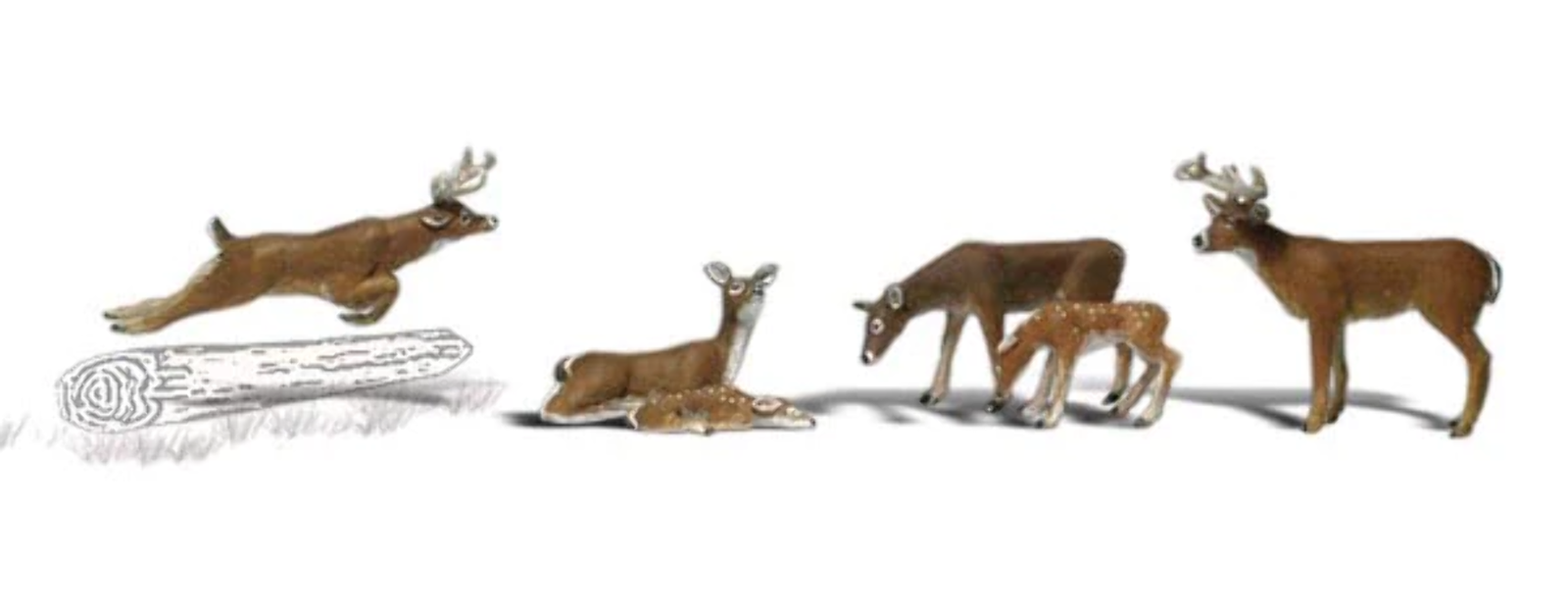 Woodland Scenics A2185 N Scale Figures - Deer | eBay