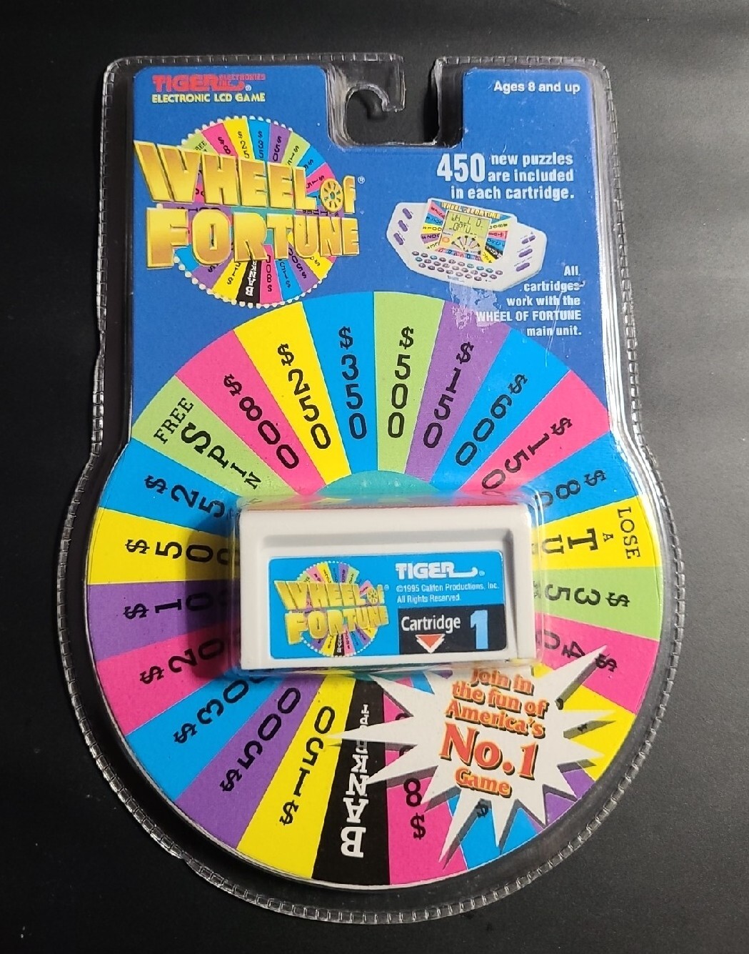 New Vintage Wheel Of Fortune Handheld Video Game Cartridge #1 Tiger ...