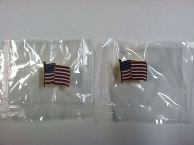 american flag pin USA flag lapel pin hat tack hat pin 2 pins 2 pieces 3 ...
