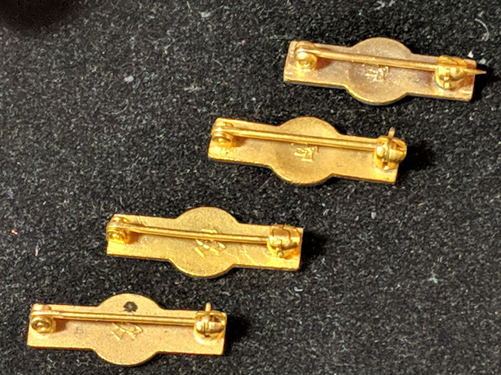 Antique Mid Century Gold Military Bar Pin Lot 1/20 10… - Gem