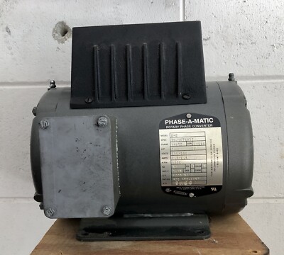 Phase-A-Matic R-2 Phase Converter,Rotary,2 Hp,208-240V | eBay