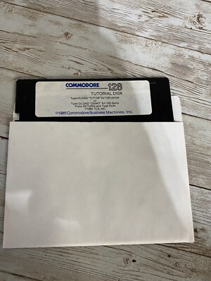 Vintage 1985 Commodore 128 Tutorial Disk on 5.25" Flex disk | eBay
