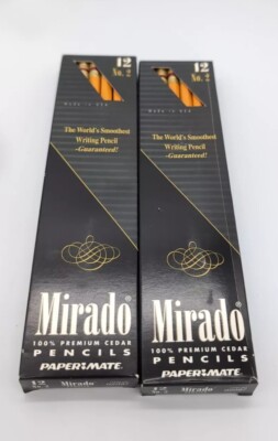 2 BOXES MIRADO PAPERMATE CLASSIC WIODCASE PENCILS NEW IN BOX 12 PENCILS ...