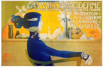 French POSTER.Home wall.Maison Moderne Girl.Room art Decor.223i | eBay