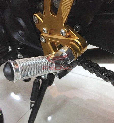 Universal Folding Motorcycle Rear Footrest Foot Peg Pedal M8 Bolt | eBay