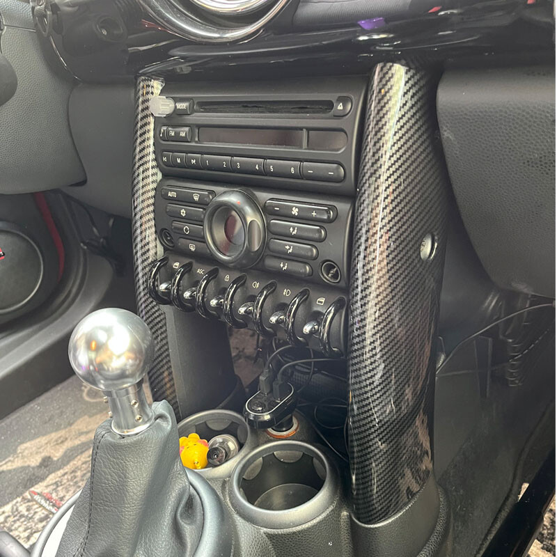 Carbon Look Console Side Pillar Panel Cover Trim for Mini Cooper R50 ...