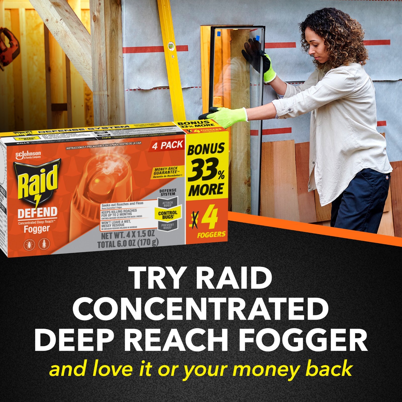 Raid® Concentrated Deep Reach Pest Killer, Fogger for Roaches 1.5 fl oz ...