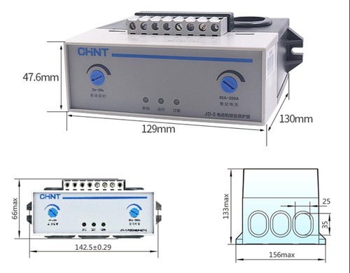 1 PCS NEW CHINT Motor Integrated Protector JD-5 80A-200A 220V Free ...