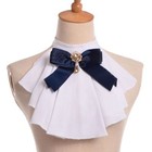 Women Jabot Neck With Bowknot Victorian Ruffles Collar Retro Chiffon ...