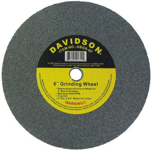GRINDING WHEEL 6"x 3/4" FINE Grit 1/2" ARBOR | eBay
