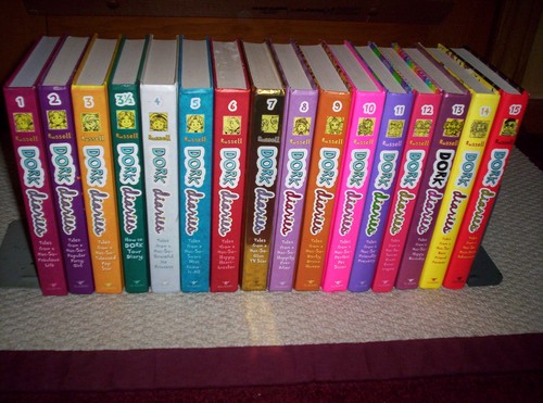 NICE Lot of 16 DORK DIARIES by Rachel Renee Russell 1 thru 15 + 3 1/2 ...