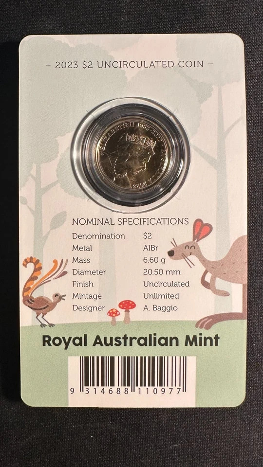 2023 Australia $2 AlBr Uncirculated Coin Tooth Fairy Coin in Card ...