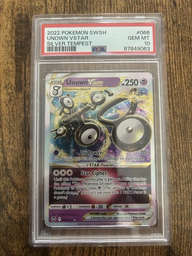 POKEMON #66 "UNKNOWN VSTAR Silver Tempest - PSA 10 | eBay UK