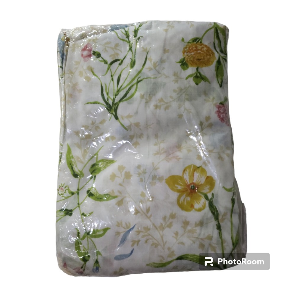 Vintage Springmaid Summer Breeze Pinch Pleated Curtains Drapery Panels ...