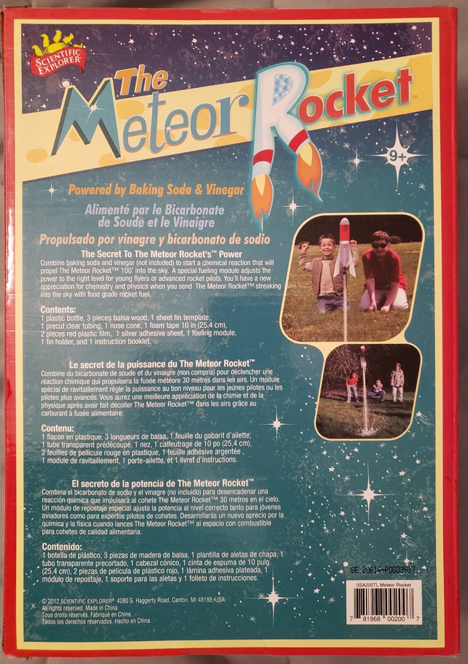 Scientific Explorer The Meteor Rocket Science Kit Brand New Baking Soda ...