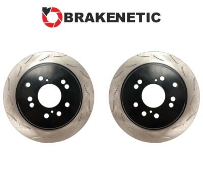 REAR BRAKENETIC Premium RS Slot Brake Rotors Z32 300ZX Conversion 4 ...