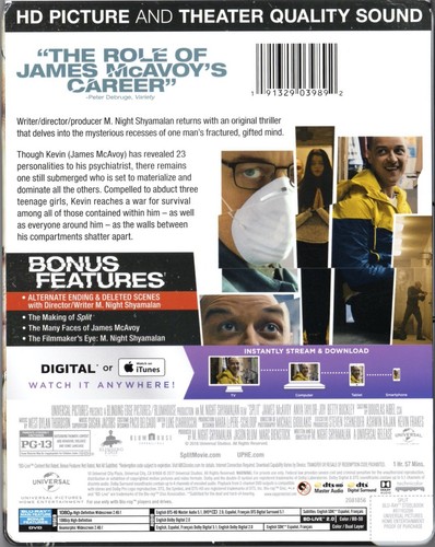 Split (Blu-ray/DVD 2012) (Bilingual) Best Buy Exclusive Thriller STEELBOOK NEW | eBay