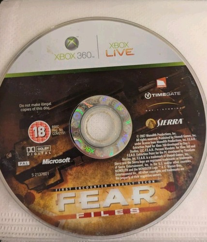 F.E.A.R. Files Xbox 360 Disc Only | eBay UK