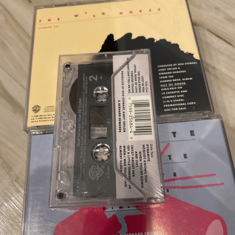 HUGE ROD STEWART PROMO AND NEW CD LOT FOREVER YOUNG DYNAMITE WILD HORSE ...